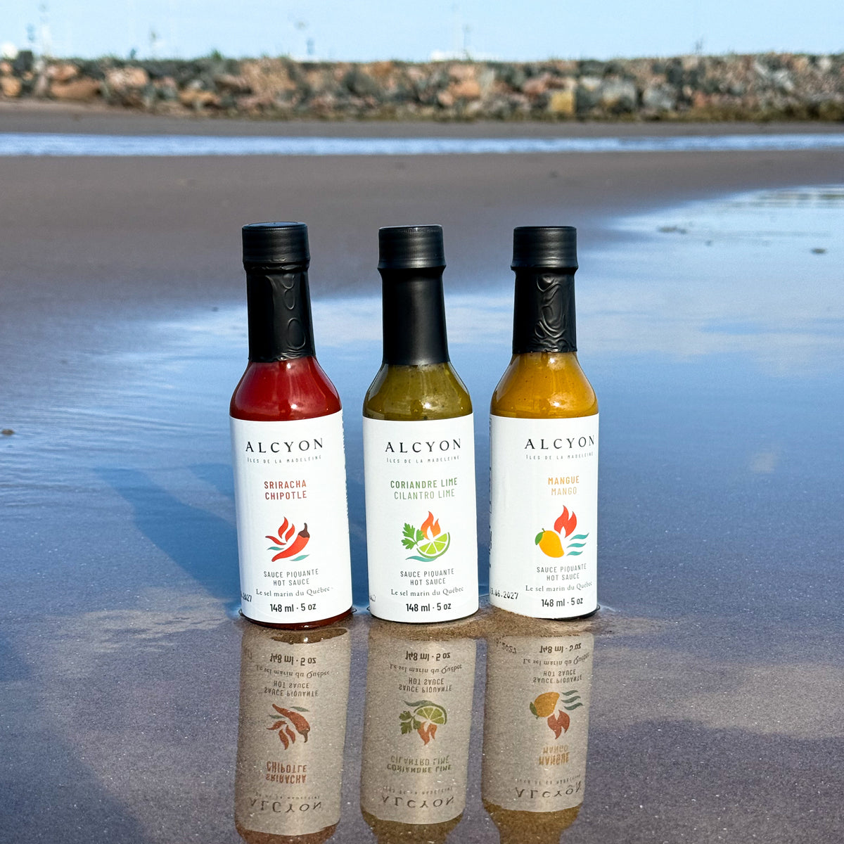 Hot Sauce Trio | Quebec Sea Salt | Alcyon Sea Salt | Alcyon sel de mer